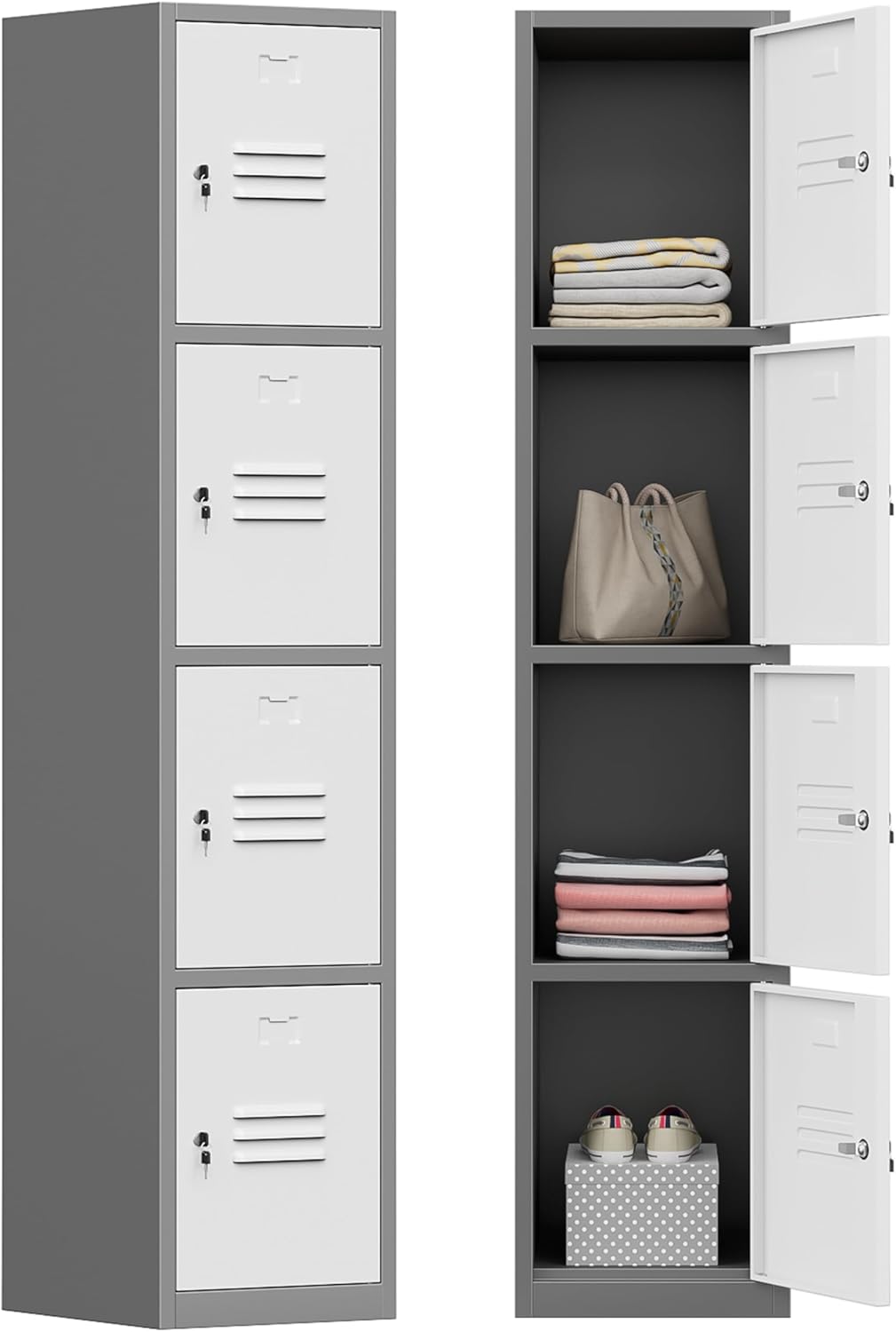 71" Metal Locker with Keys for Home,Gym,Steel Office Storage Locker ...