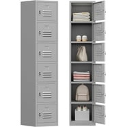 MIIIKO Office Storage Lockers for Employees, 71" Slim Metal Storage ...