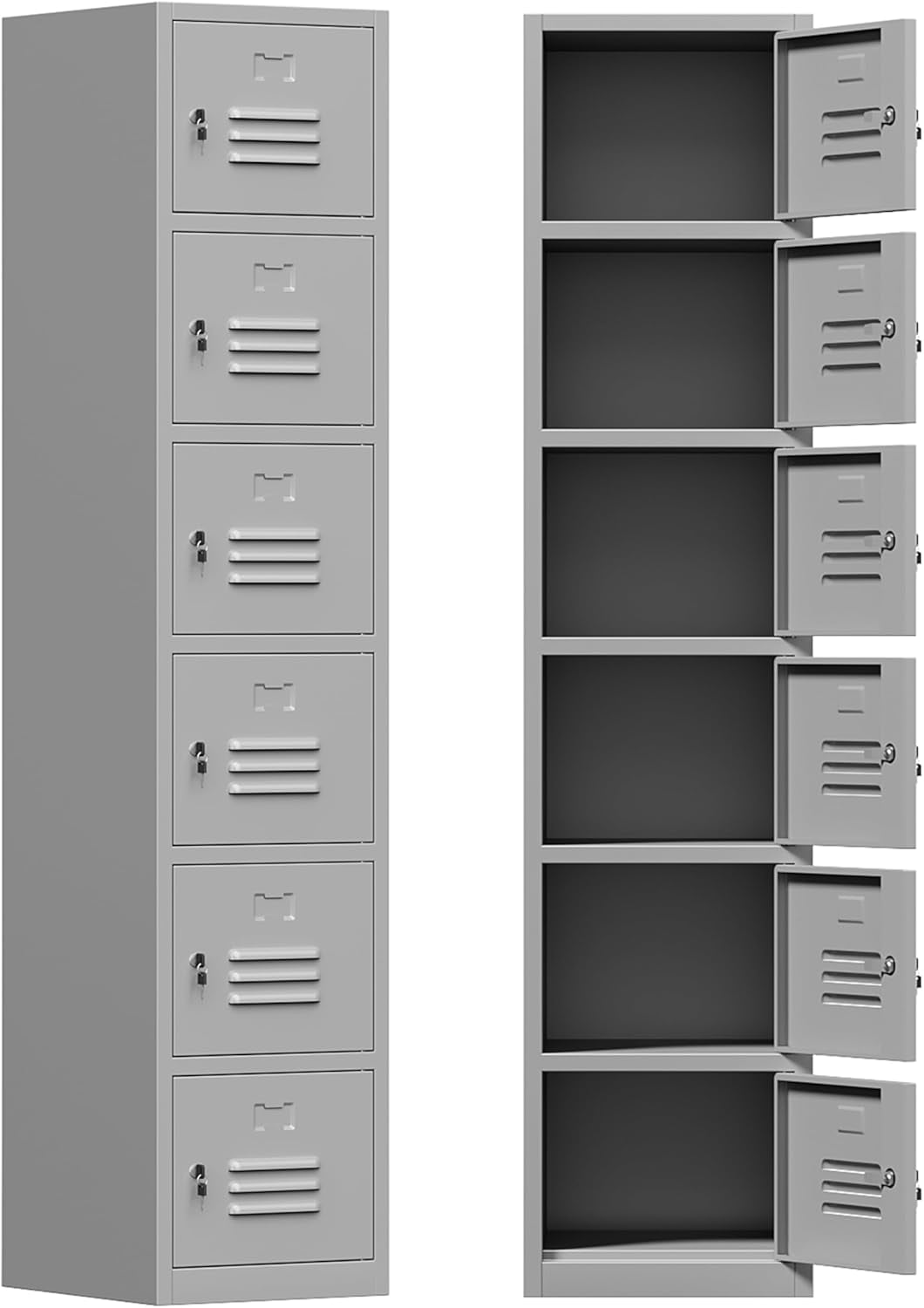 71'' Metal Locker with Keys for School,Gym,Steel Office Storage Locker ...