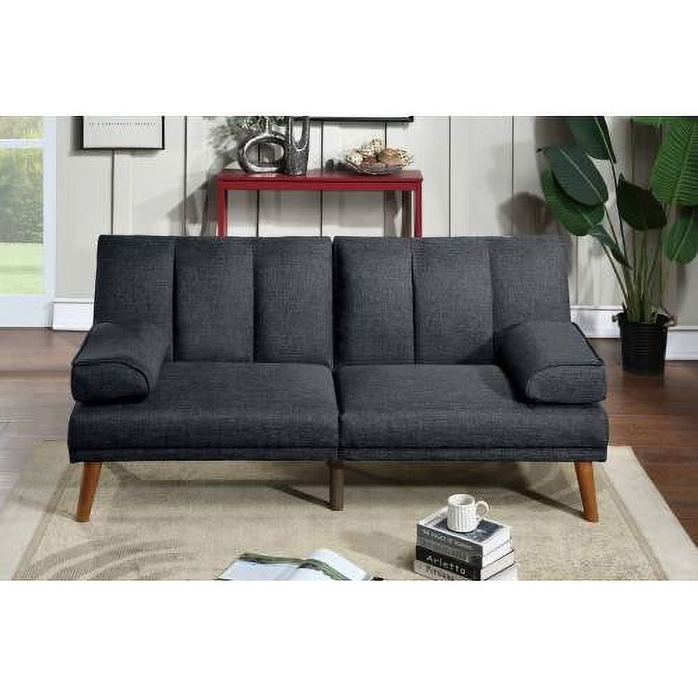 71" Modern 3-Seat Sofa, Polyfiber Adjustable Tufted Sofa, Low Back Sofa ...