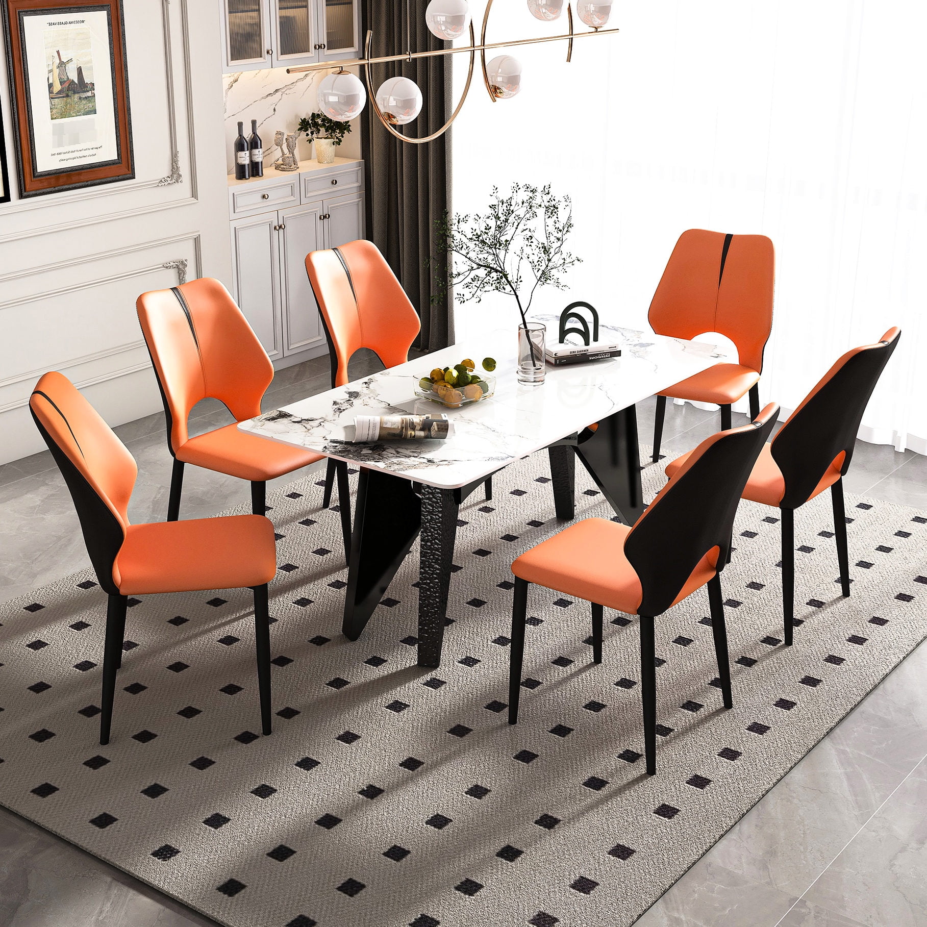 71" Modern Luxury Dining Table | Applicable to Various Rooms and ...