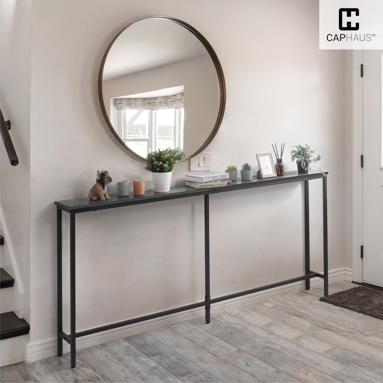 71” Narrow Long Console Tableau for Entryway, Classic Design Mesa ...