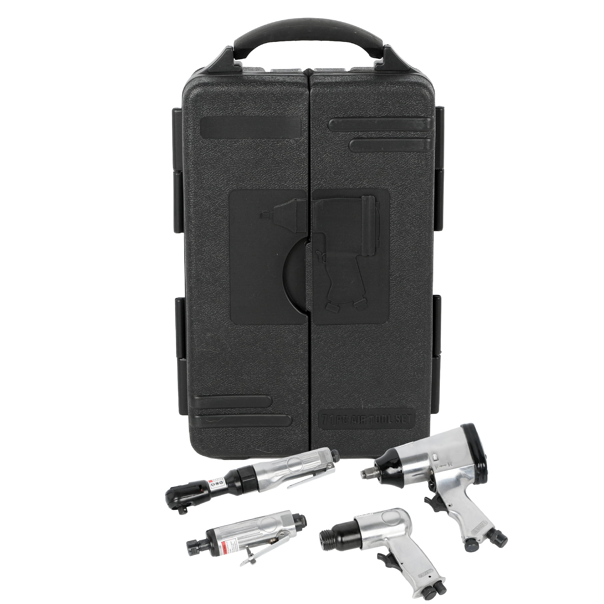 71 Piece Air Tool and Accessories Kit, Impact Wrench, Air Ratchet, Die ...