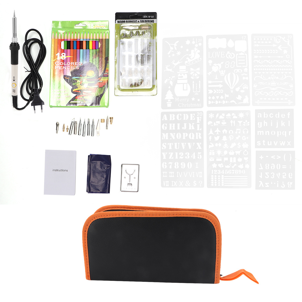 71-Piece Soldering Iron Pyrography Set with White EU Plug, 220V for ...