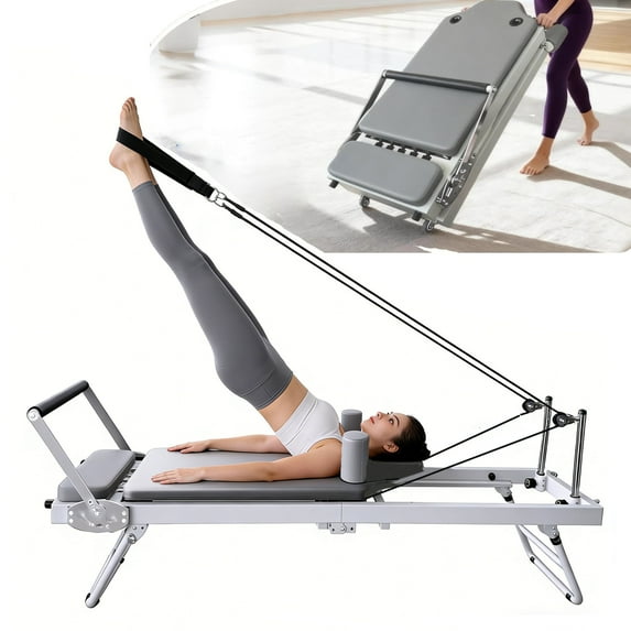 71" Pilates Reformer Machine, Reformer Pilates Equipment, Foldable ...