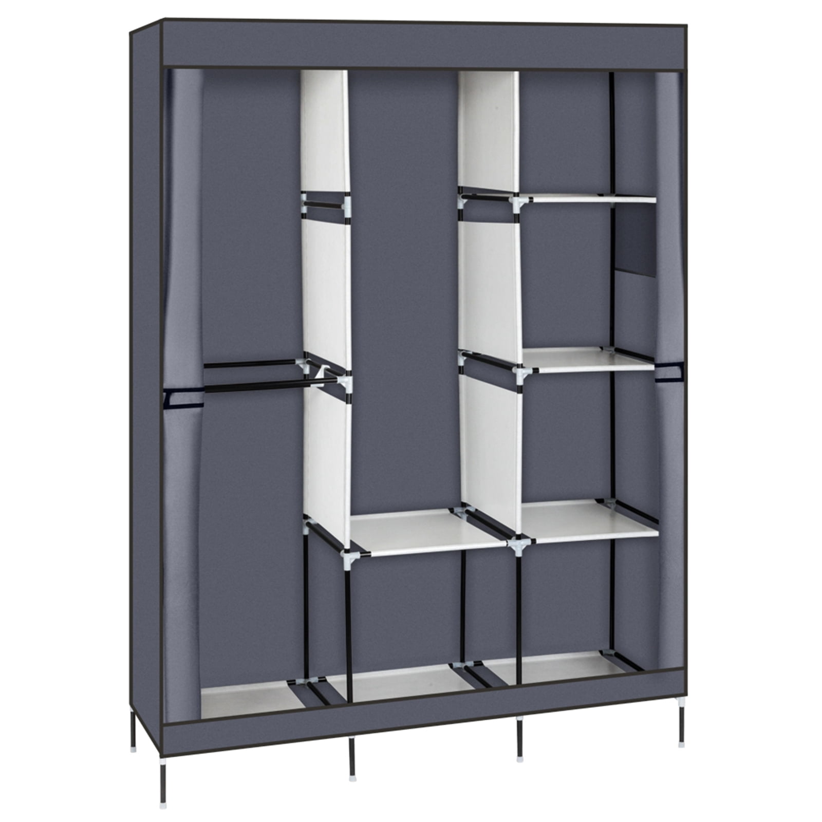 71" Portable Closet Wardrobe Clothes Rack Storage Organizer with Shelf ...