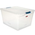 71 Quart Clear Latching Storage Bin, Plastic Stackable Storage Tote ...