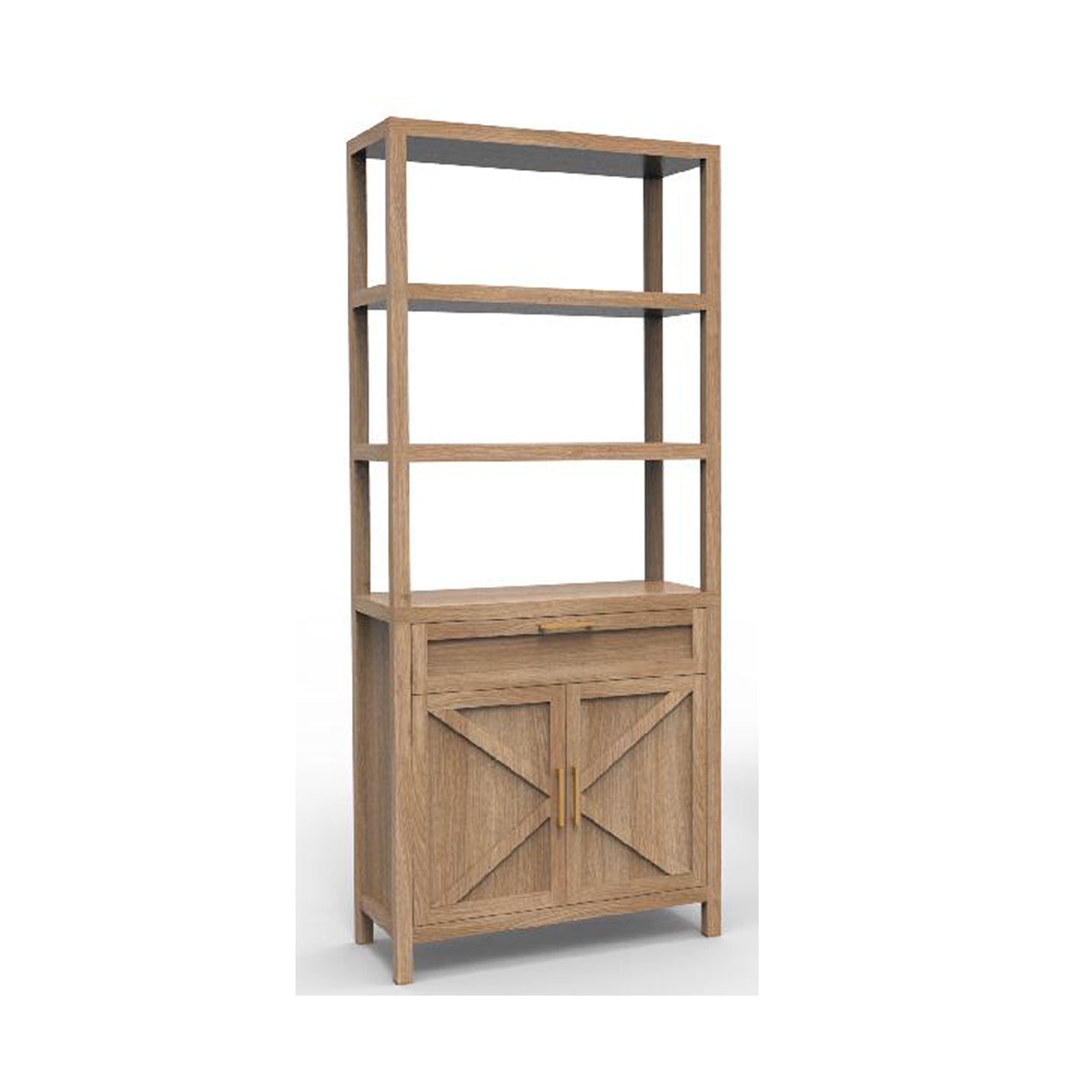 71" Tall Bookcase with Drawers, 5-Tier Bookshelf with Doors and ...