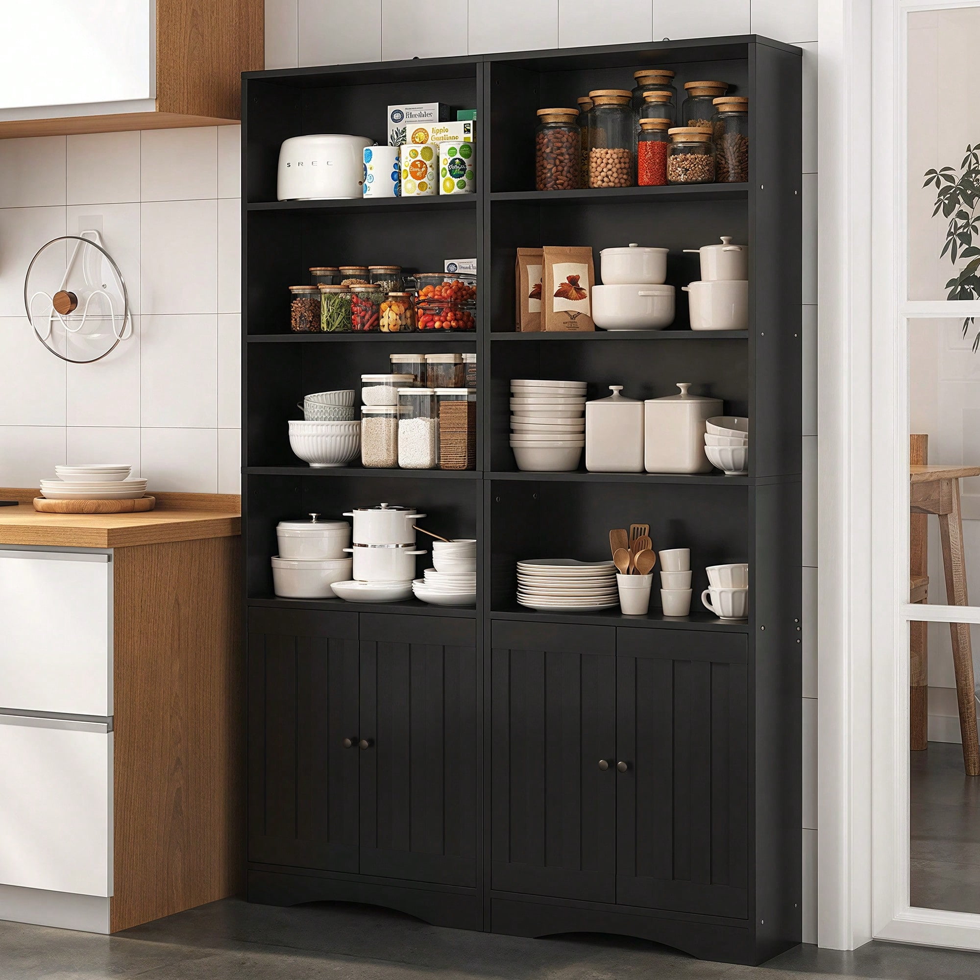 71" Tall Bookcase With Adjustable Shelves, 6-Shelf Bookcase And ...