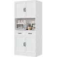 71“ Tall Kitchen Pantry Storage Cabinet, Modern Kitchen Hutch Bar ...