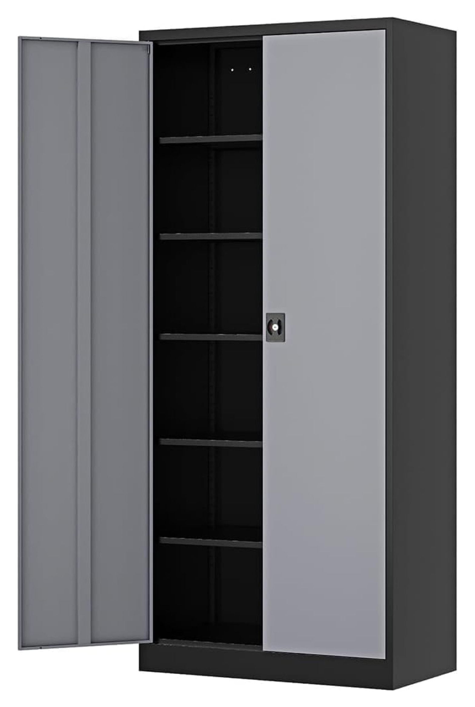 71” Tall Metal Storage Cabinet- Steel File Cabinets with Lockable Doors ...