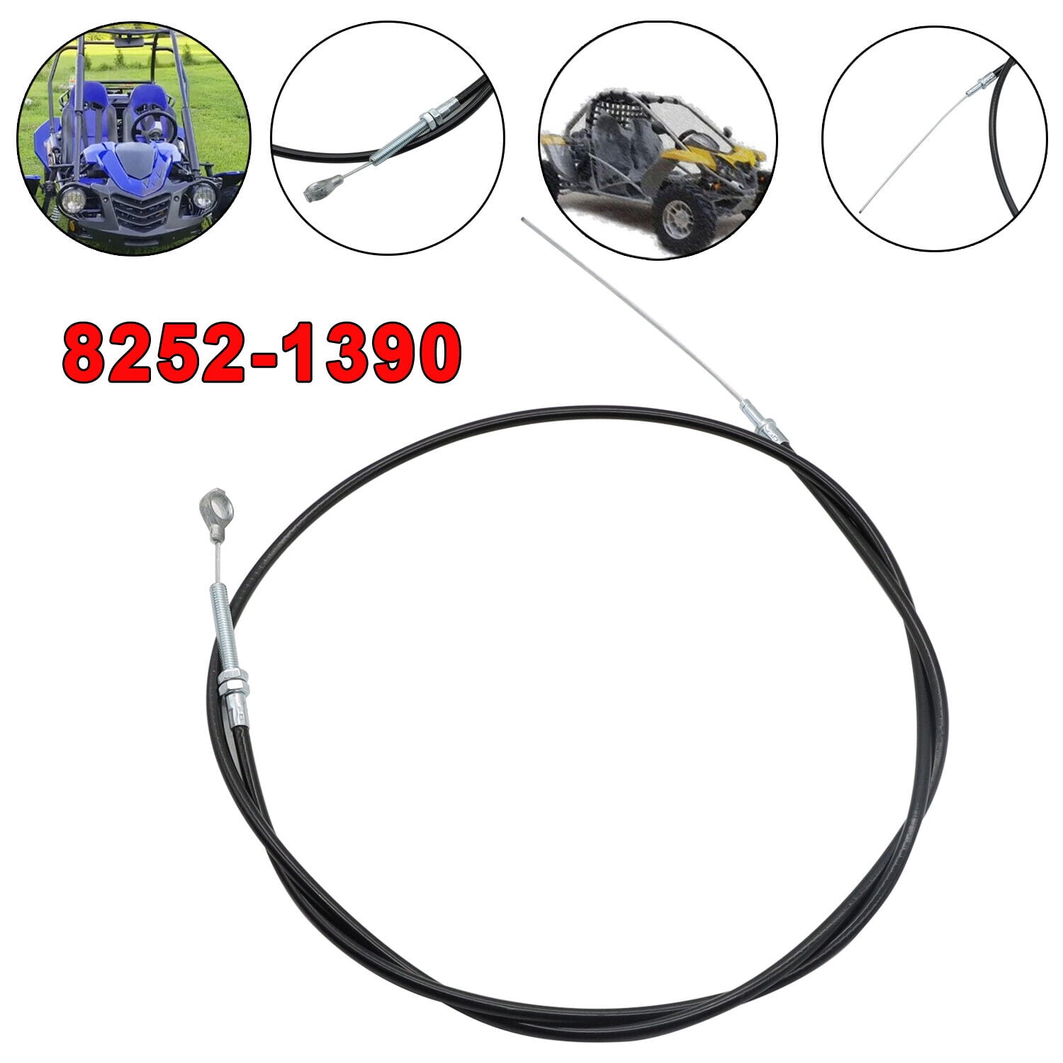 71" Throttle Cable W/ 63" Casing 8252-1390 for Manco ASW Go Fun Kart ...
