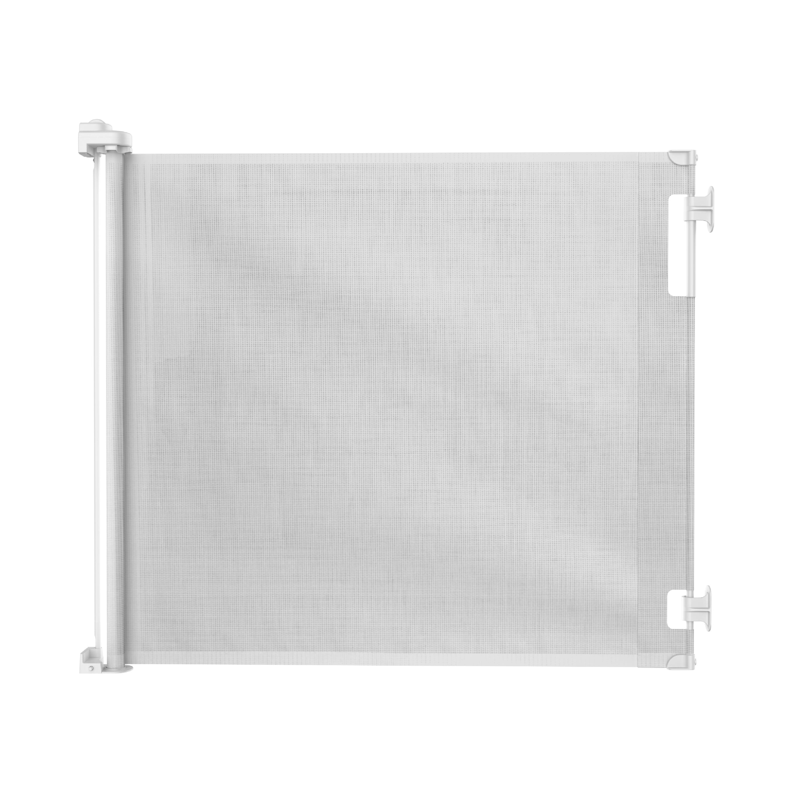 71" Wide Black Paw Proof Retractable Gate, 3-Way-Locking Mechanism ...