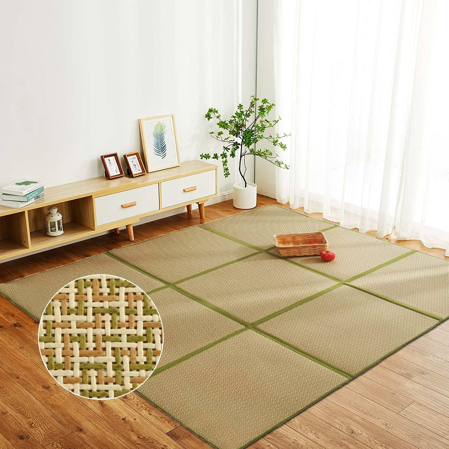 71'' X 71'' Japanese Tatami Mat Igusa Tatami Mattress 0.47'' Thick ...