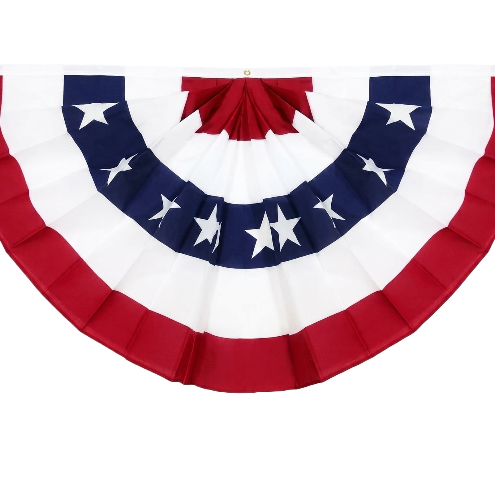 71 in. 4 Pcs US 250 Pleated Fan Flags — 4th of July Decorations — Porch ...