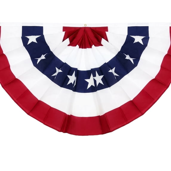 71 in. 4 Pcs US 250 Pleated Fan Flags — 4th of July Decorations — Porch ...
