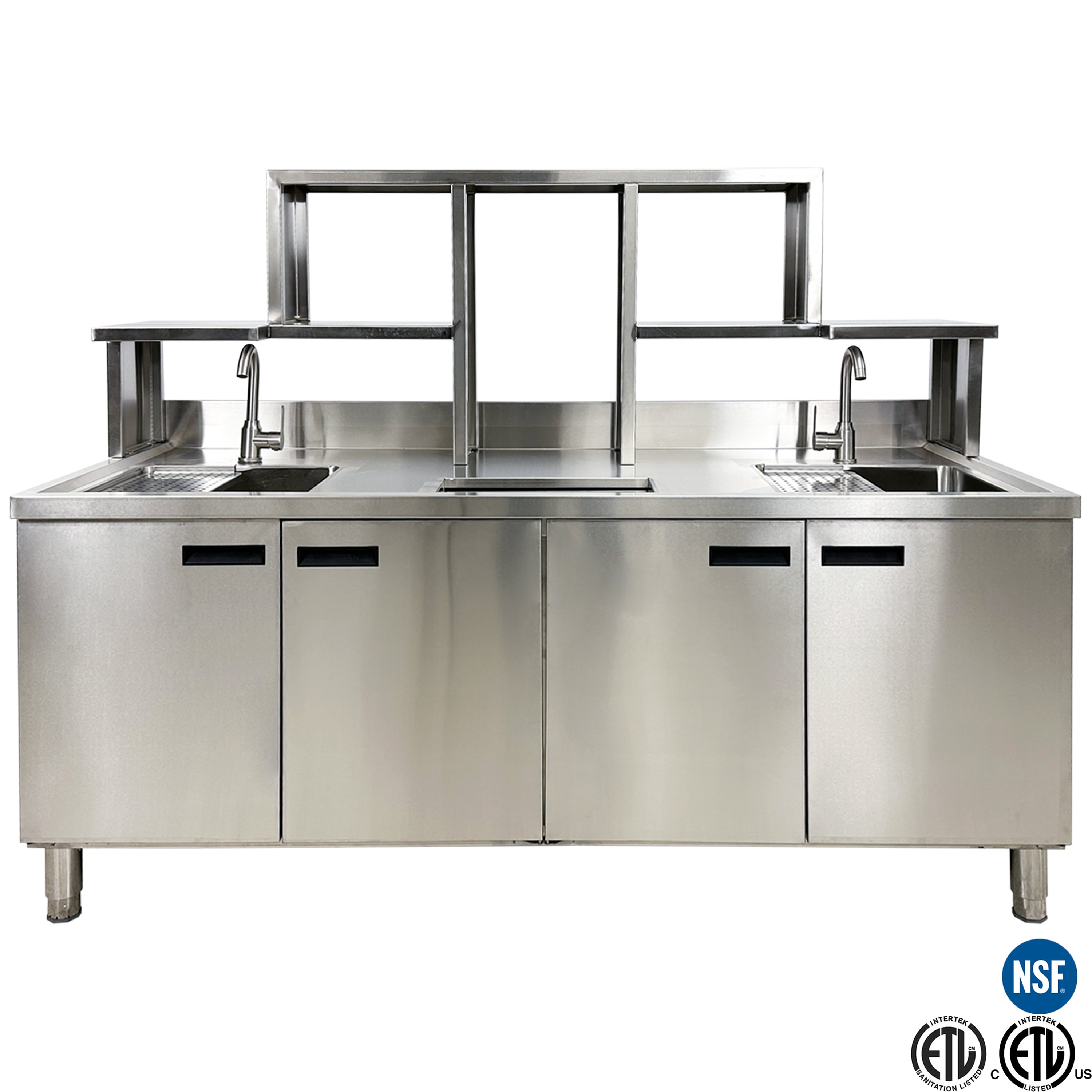 71 in. Bubble Tea WorkStation with Hot and Cold Water, Commercial ...