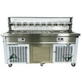 71 in. Commercial Ice Cream Roll Machine, Two Ice Pan, Fried Ice Cream ...