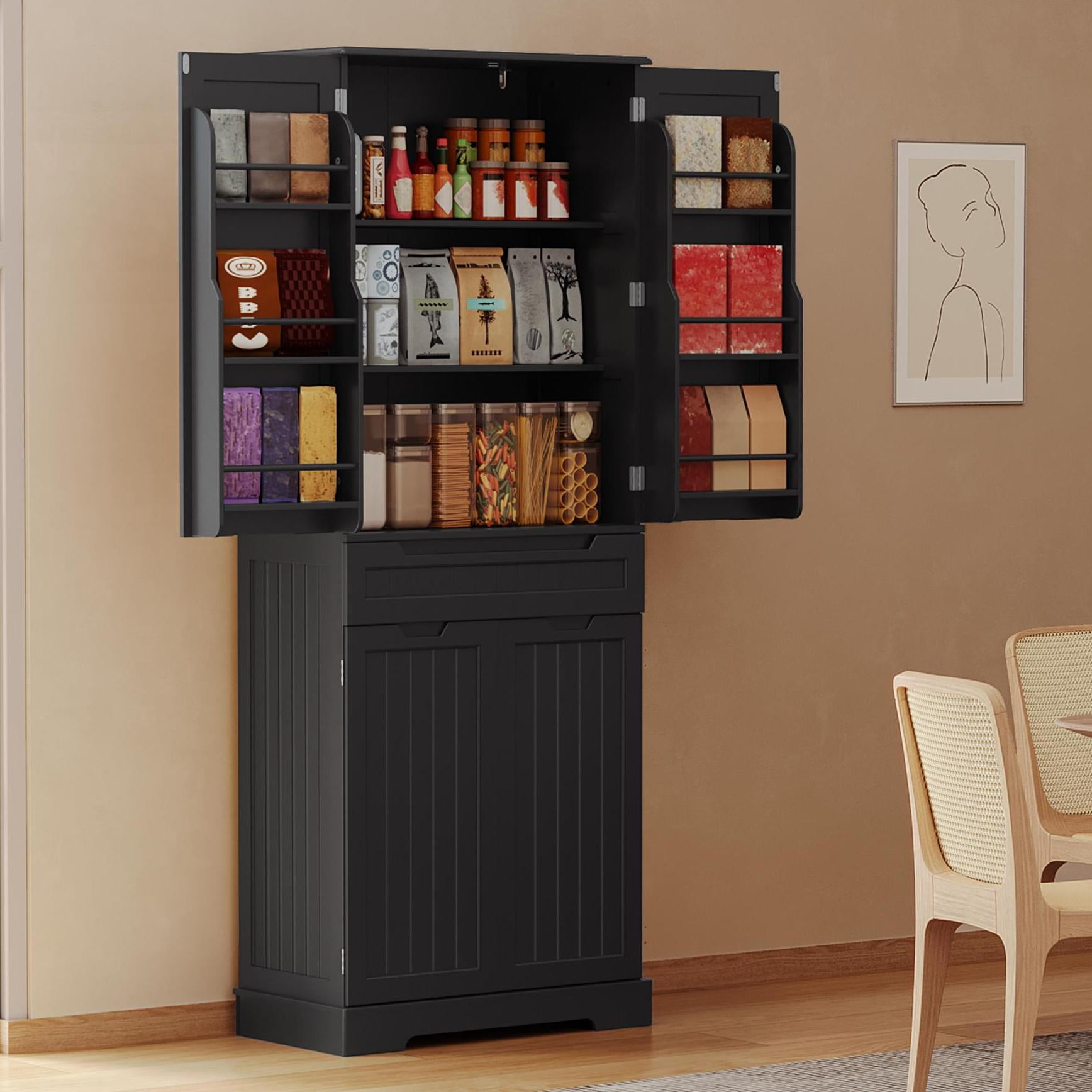 71" Pantry Cabinet, Lokfa Large Kitchen Pantry Cabinet with 2 Magnetic ...