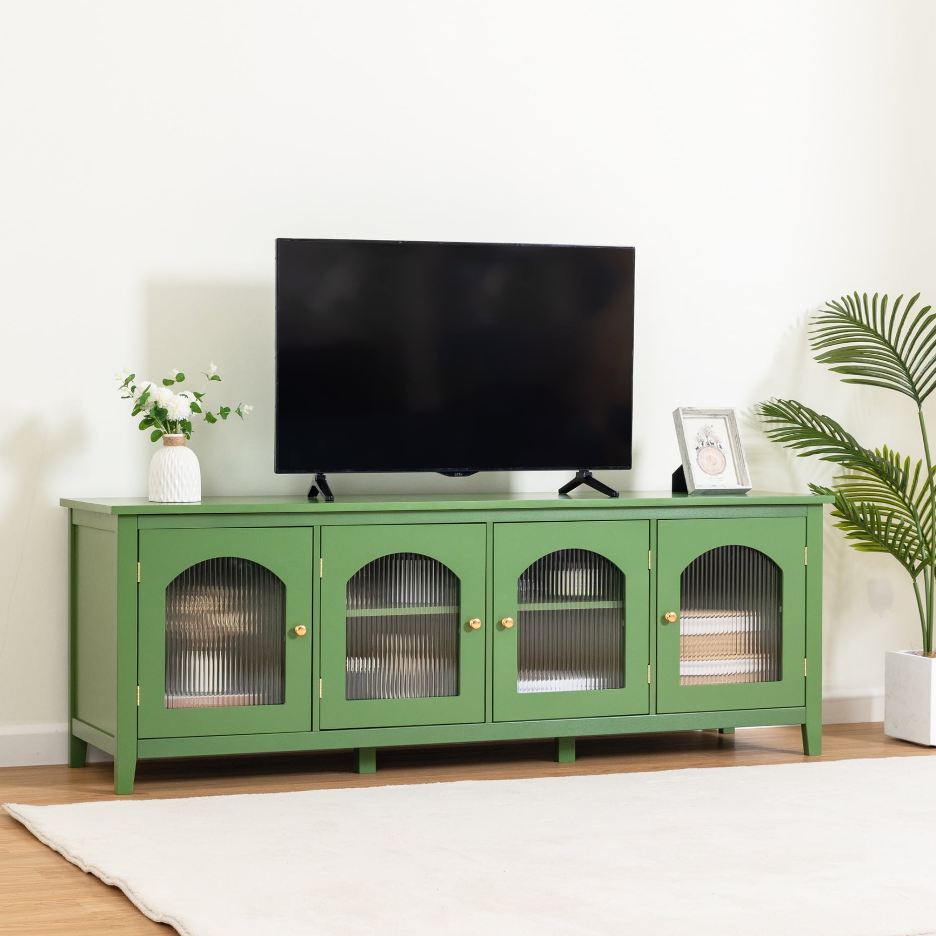 71 inch Stylish TV Cabinet, Entertainment Center Console Table with ...