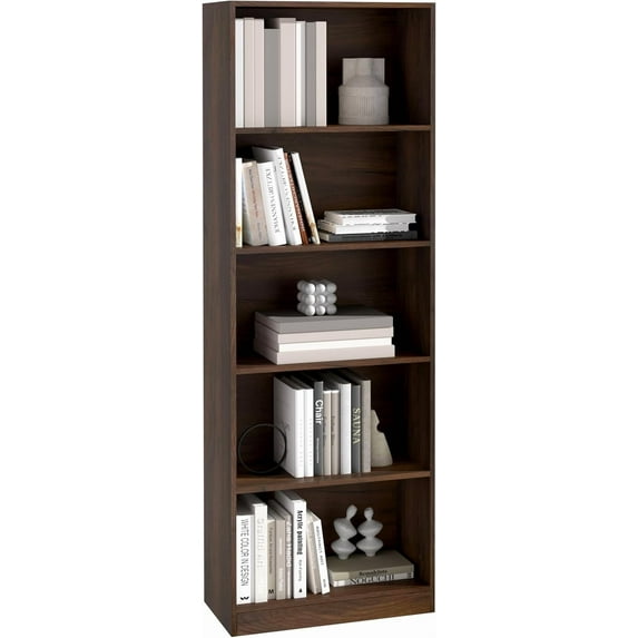 71" inch Tall 5-Tier Bookcase,Large Freestanding Bookshelf for Home ...