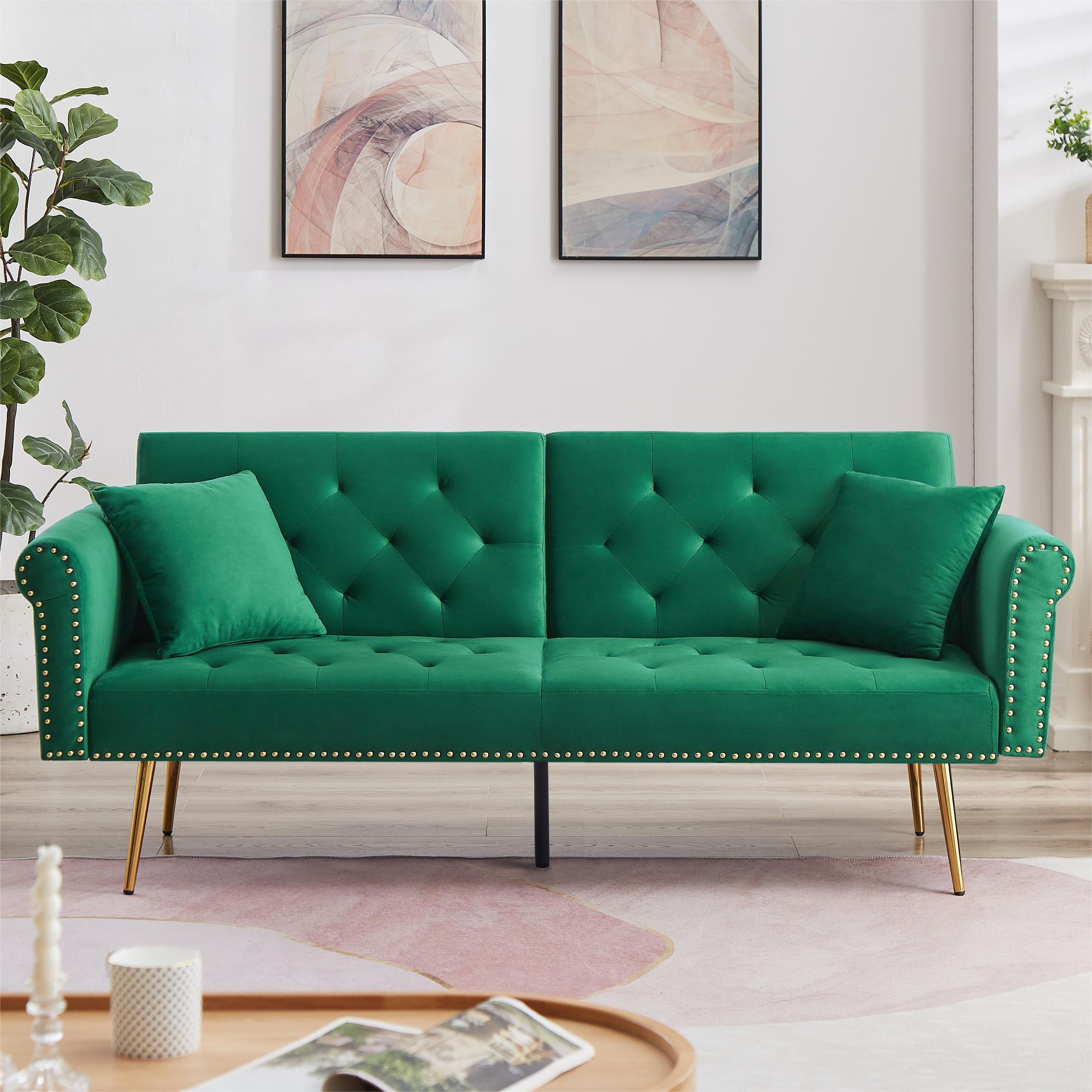 71 inches Convertible Futon Sofa Bed,Modern Reclining Futon Loveseat ...