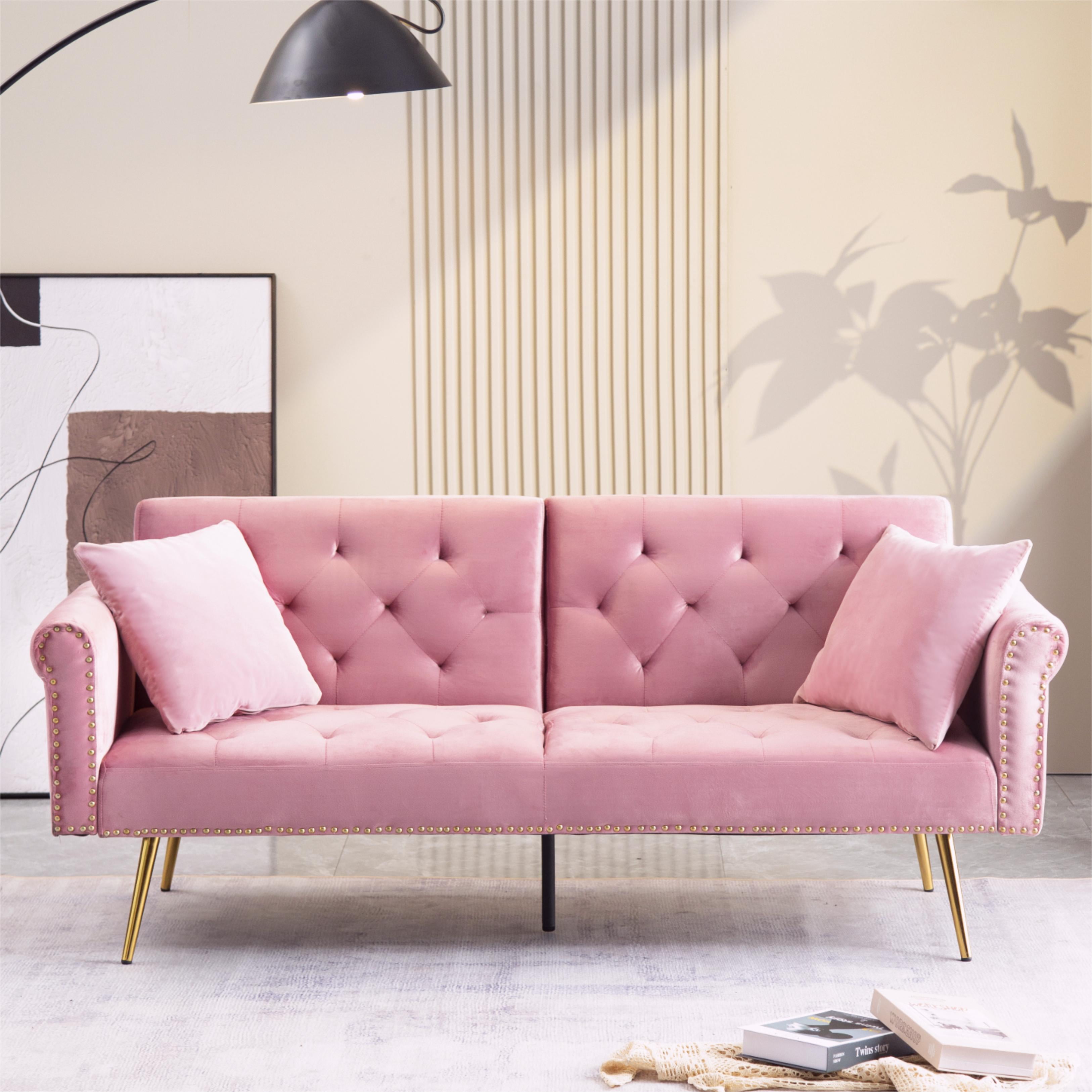 71 inches Convertible Futon Sofa Bed,Modern Reclining Futon Loveseat ...