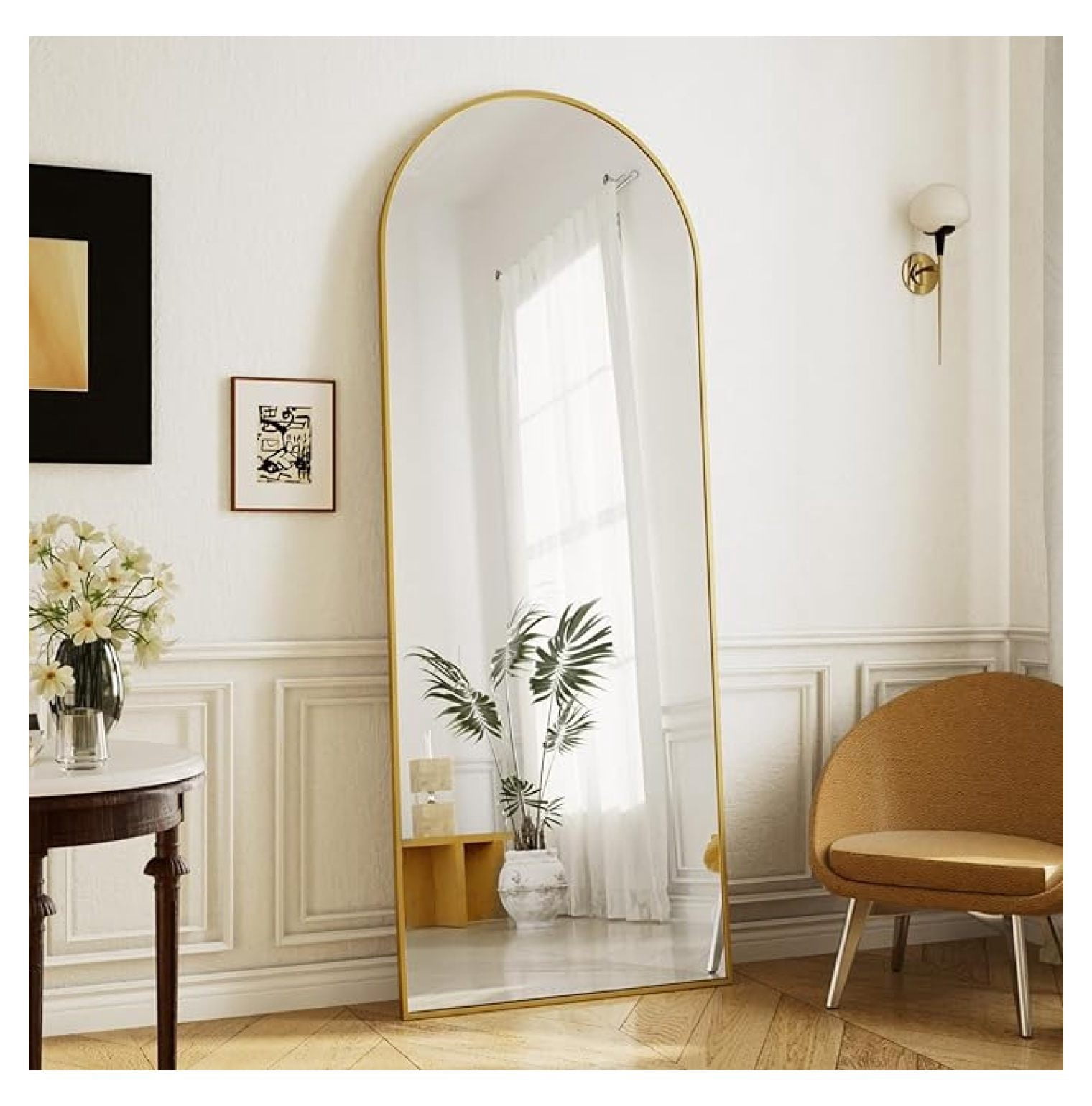 71 x 26 inch Arched Full Length Mirror - Full Body Floor Mirror ...