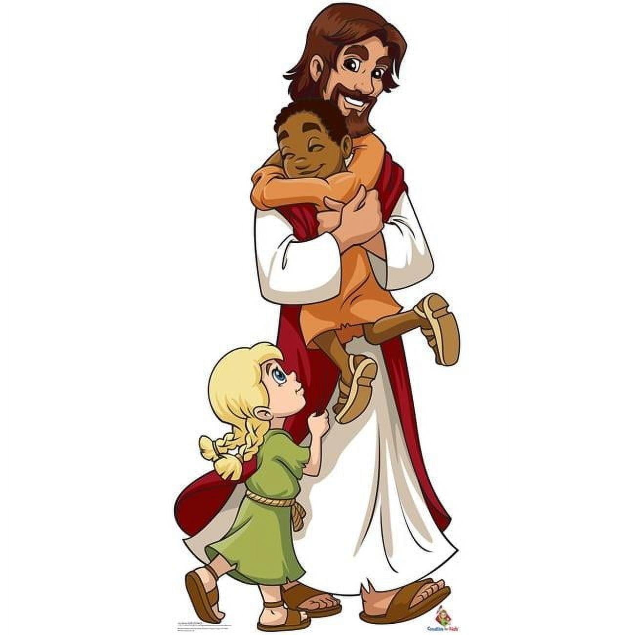 Creative for Kids Life Size Jesus with Children Cardboard Cutout ...