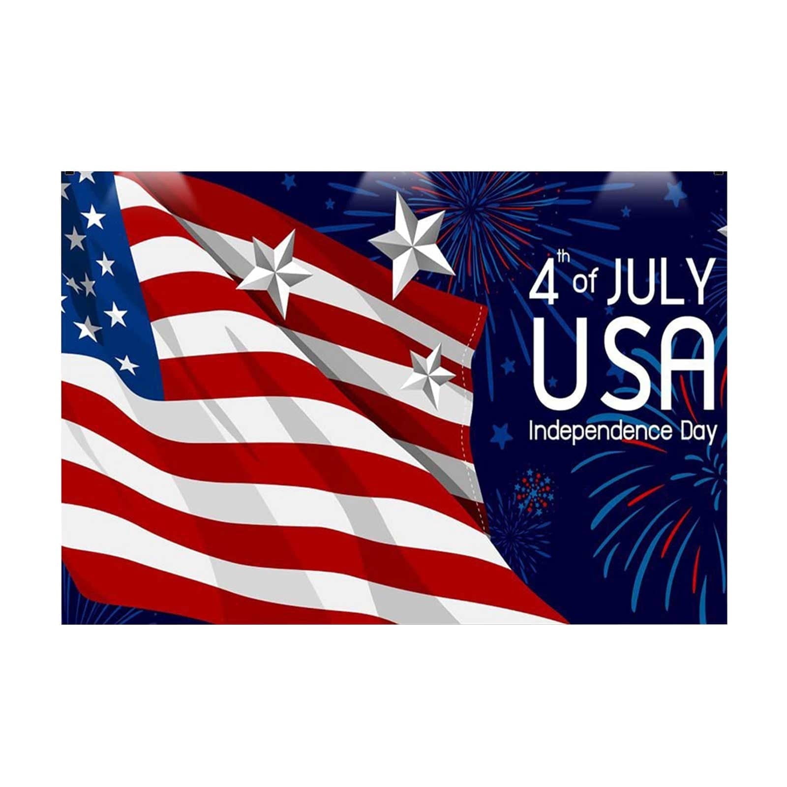 71 x 43 Inch 8th of July Independence Day Banner Courtyard Party ...
