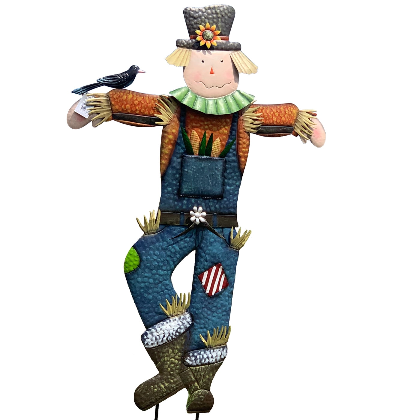 71" x 50" Metal Scarecrow Yard Decoration - Walmart.com