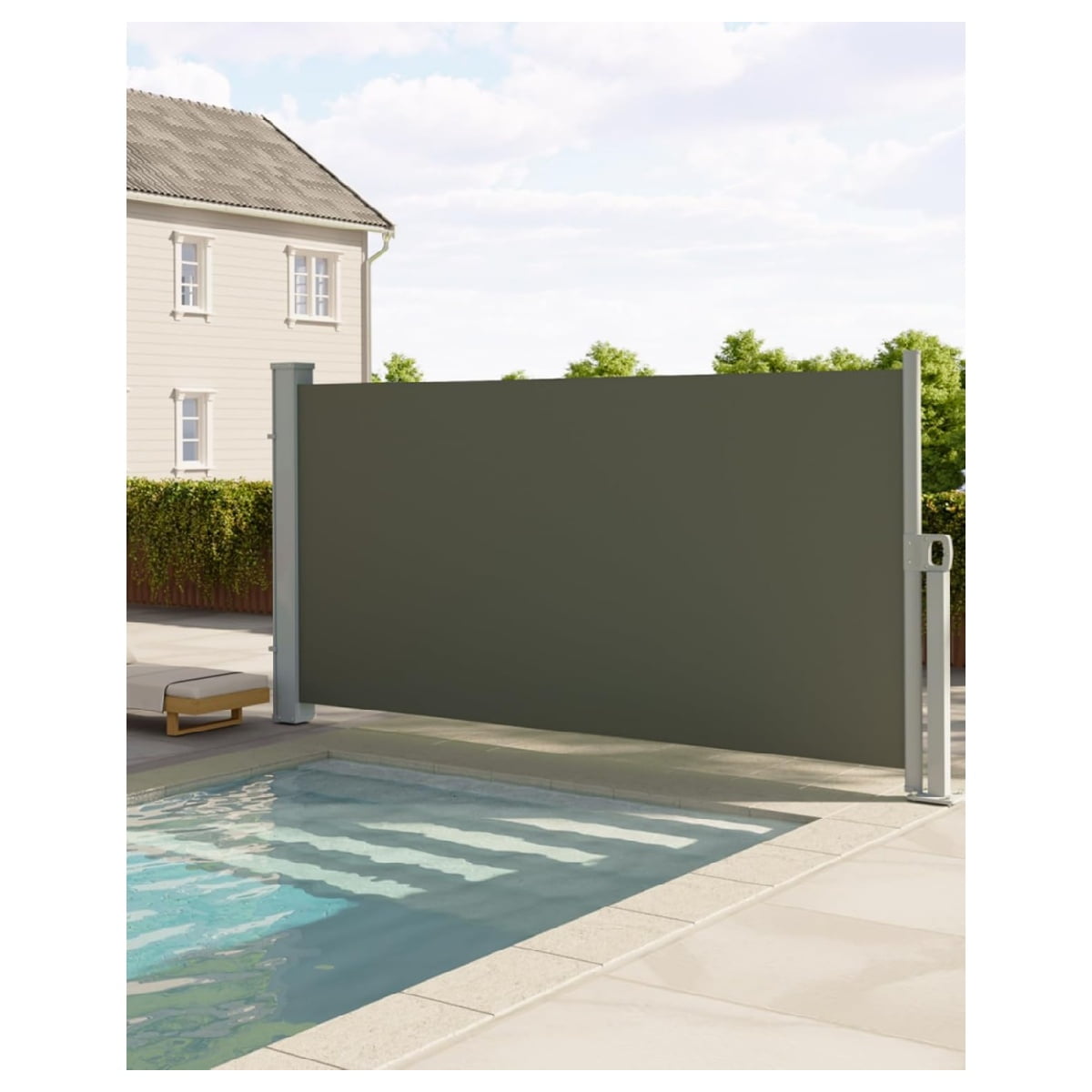 71''x138'' Retractable Side Awning for Patio, Retractable Privacy ...