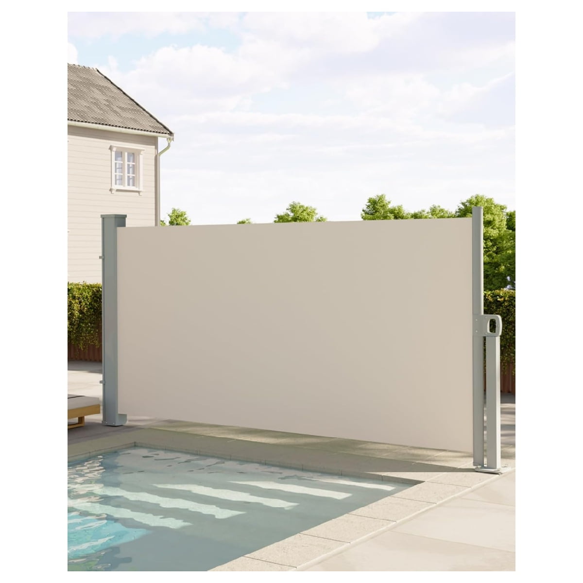 71''x138'' Retractable Side Awning for Patio, Retractable Privacy ...