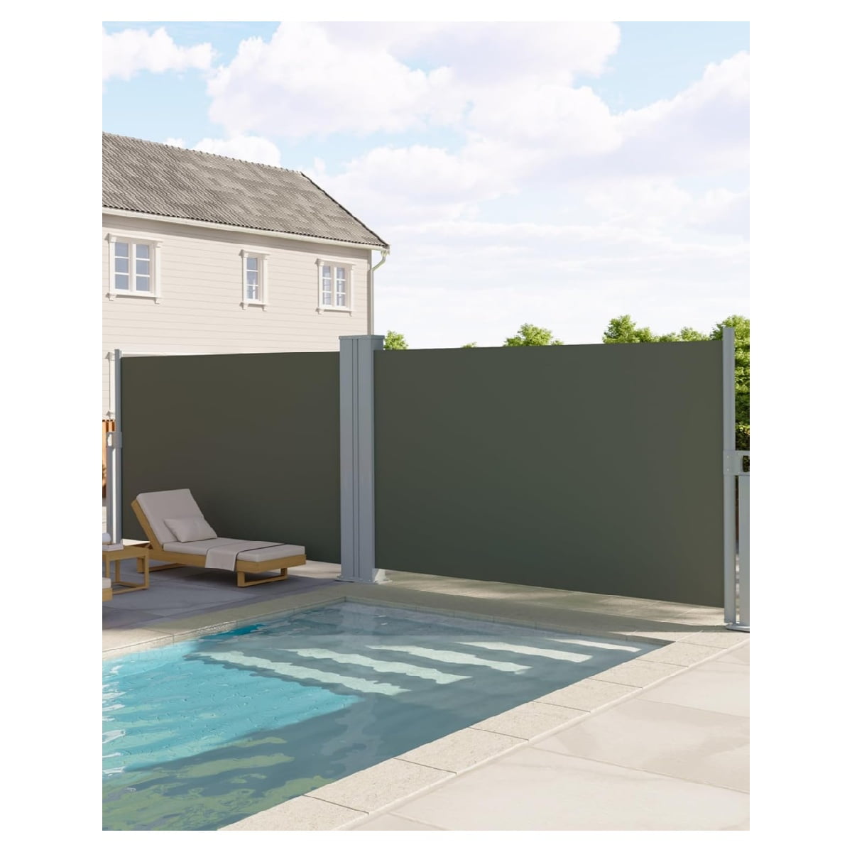 71''x236'' Retractable Double Side Awning for Patio, Water & UV ...