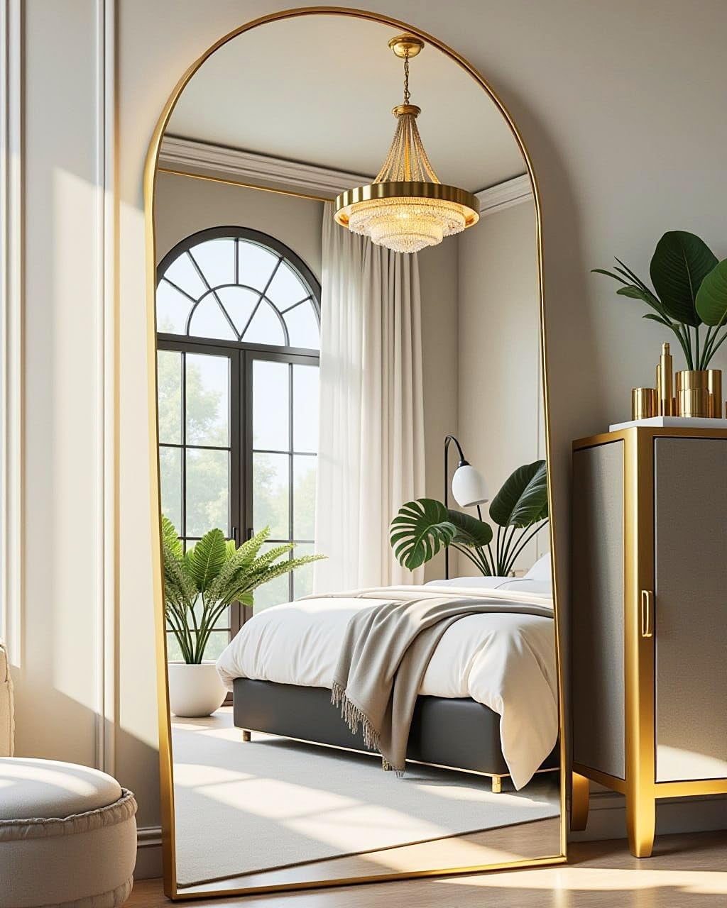 71"x26" Arched Full-Length Mirror with Explosion-Proof HD Glass ...