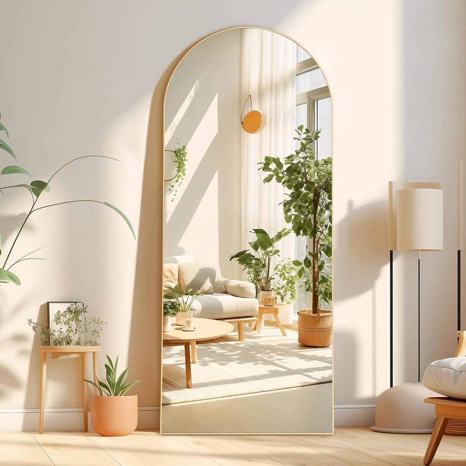 71"x30" Arched Full Length Mirror, Mirror Full Length Hanging,Mounting ...