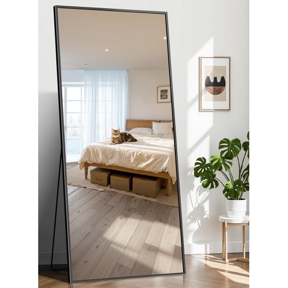 71"x30" Floor Mirror Full Length - Standing Mirror with Aluminum Alloy ...