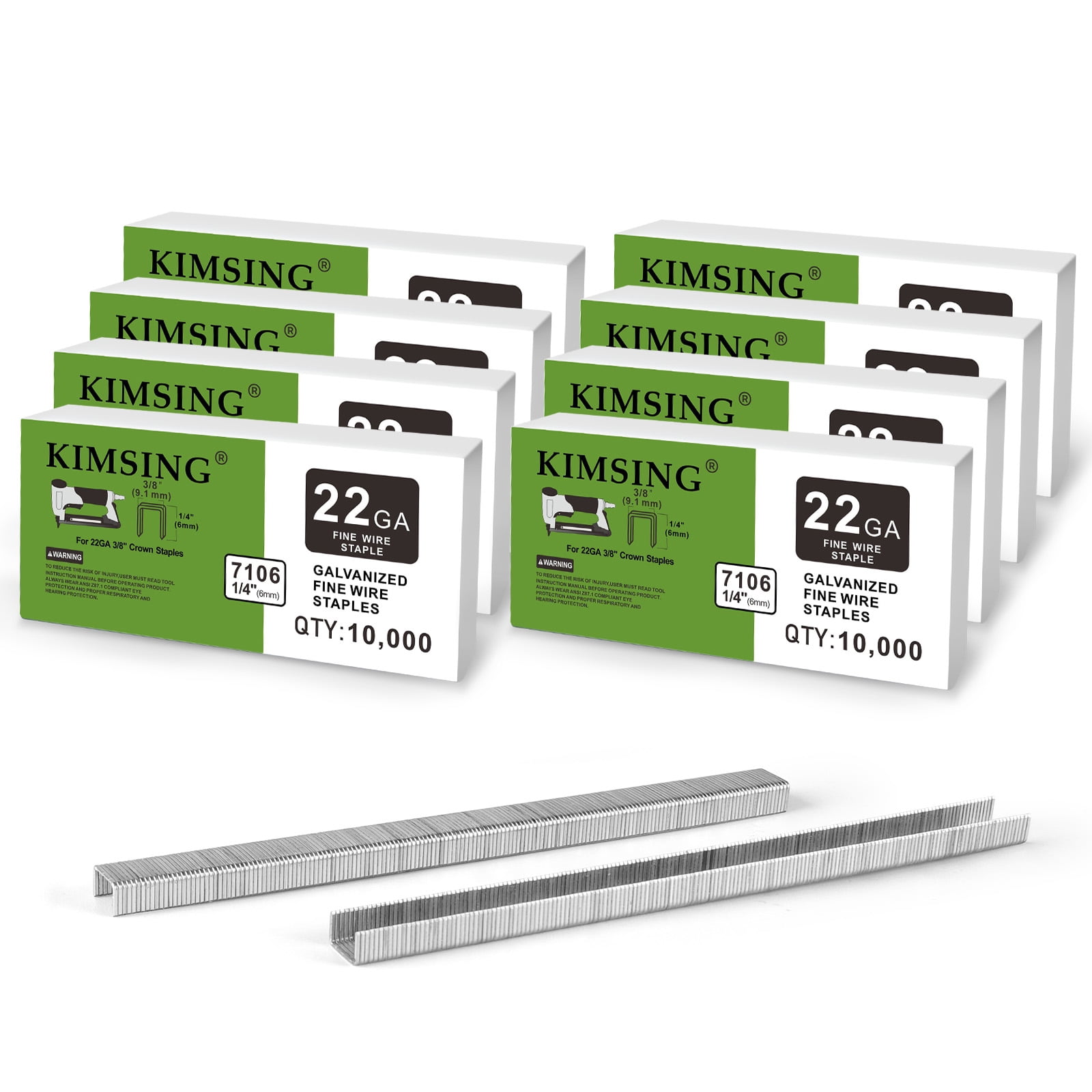 7106 22 GA 71 Series Galvanized Upholstery Staples 10,000pcs(8 Boxes ...