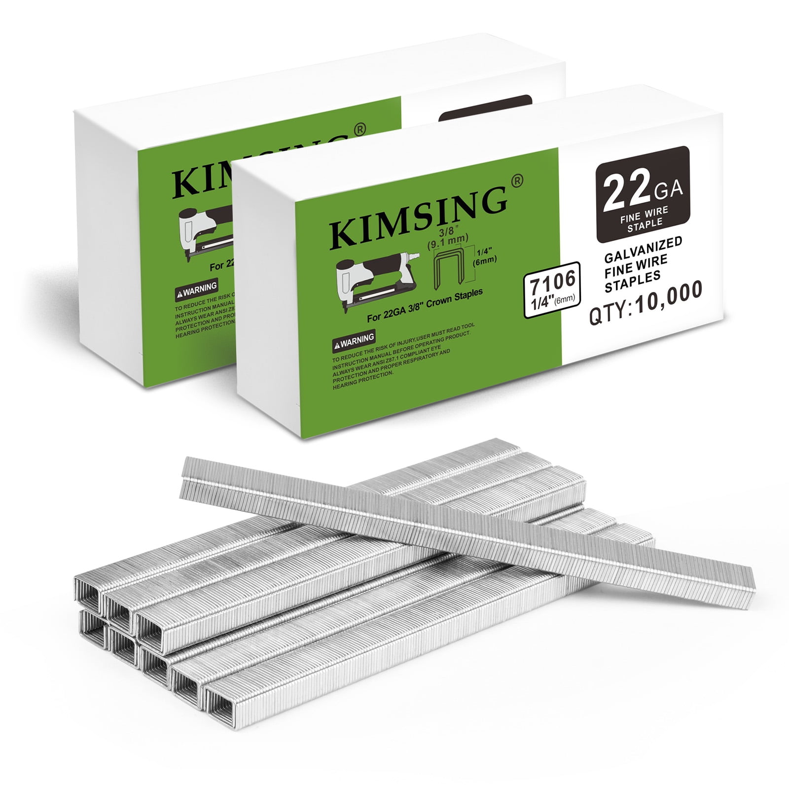 7106 22 GA 71 Series Galvanized Upholstery Staples 10,000pcs(2 Boxes ...