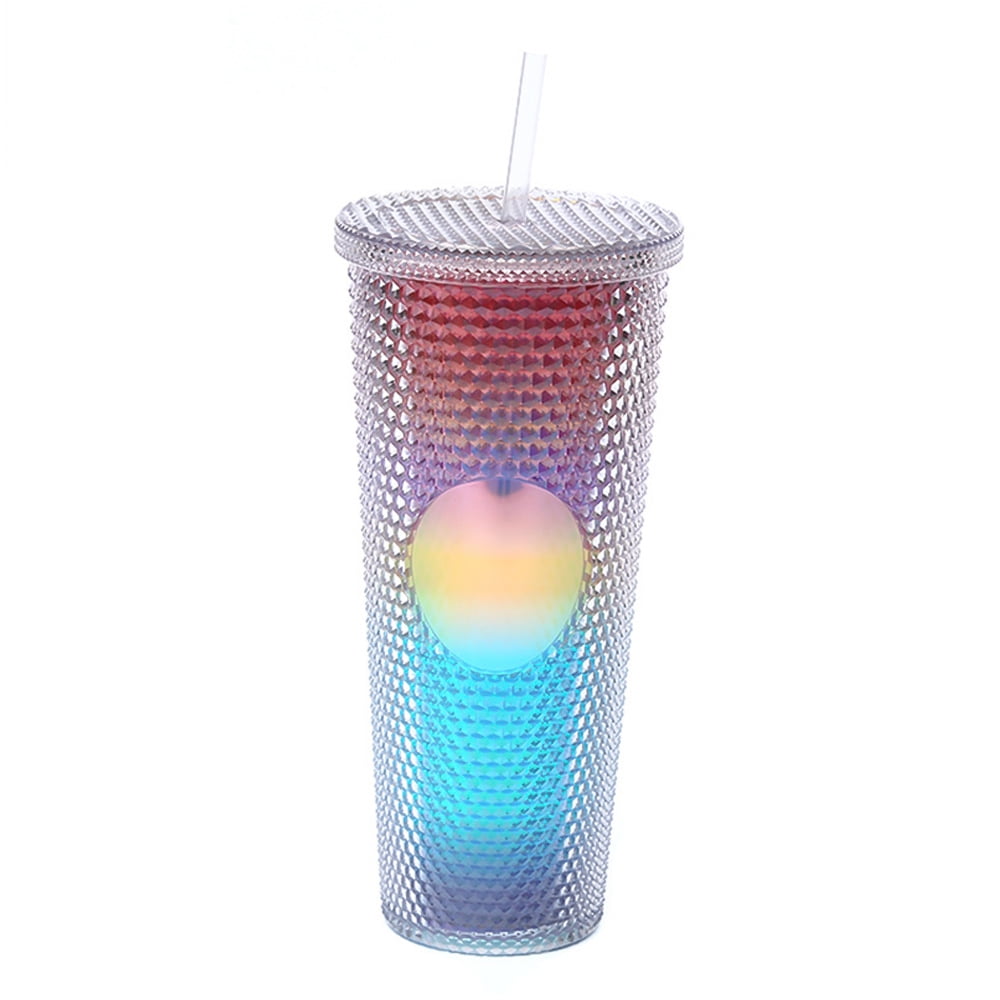 710ML24OZ Large Capacity Water Cup Fully Studded Matte Tumbler Reusable ...
