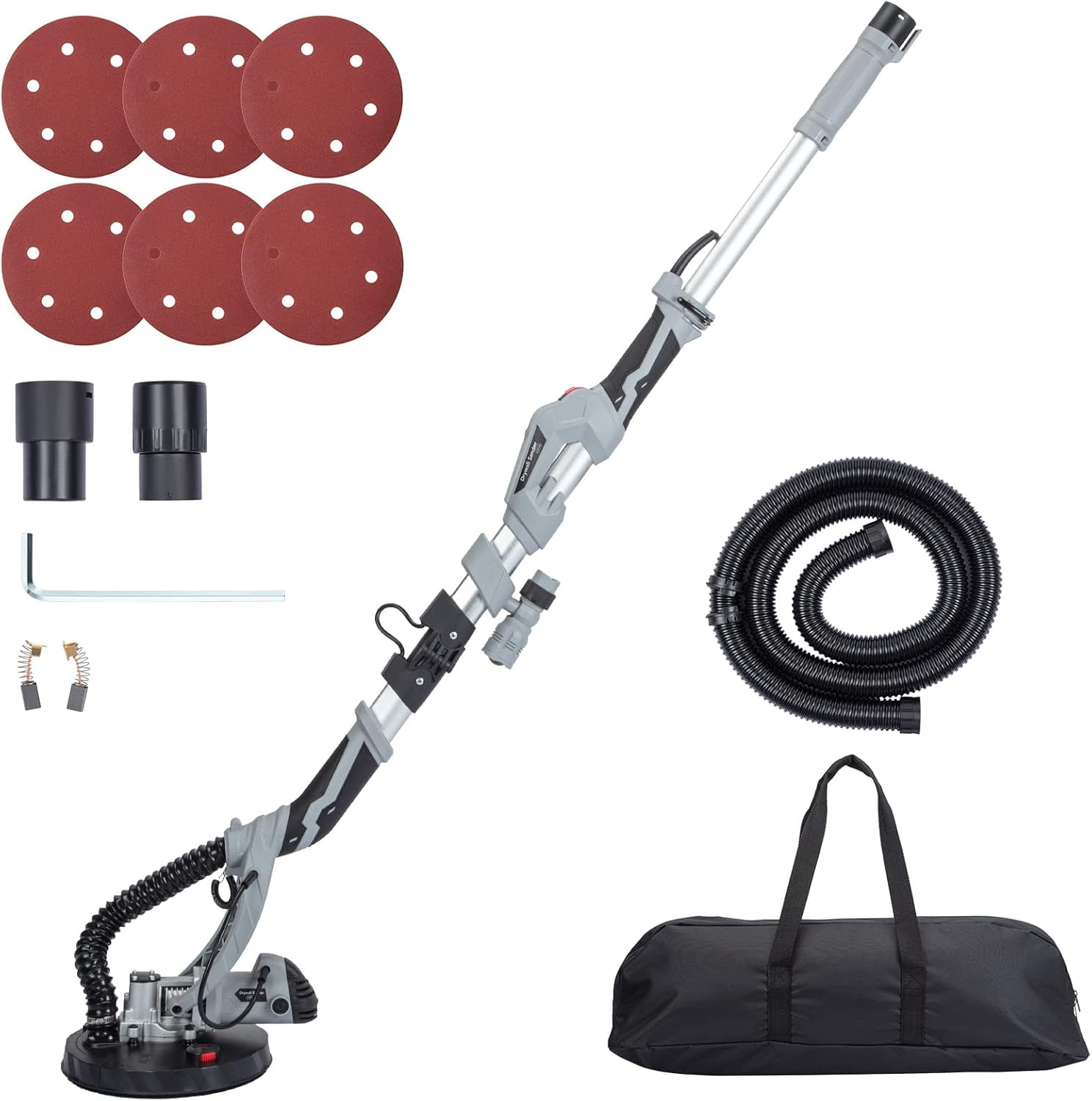 710W Drywall Sander with LED Flashlight & Extendable Handle, Variable Speed 800-1800 RPM ...