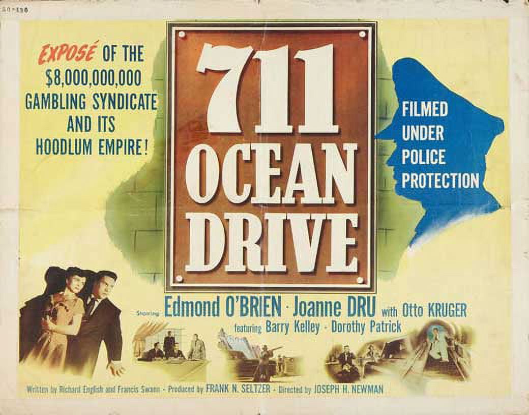 711 Ocean Drive - movie POSTER (Half Sheet Style A) (22" x 28") (1950 ...