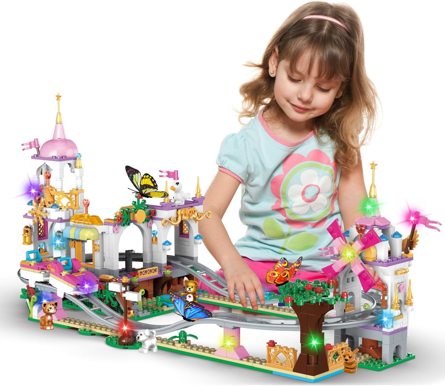 711 Piece Friends Roller Coaster Building Set,Girls Creative Amusement ...