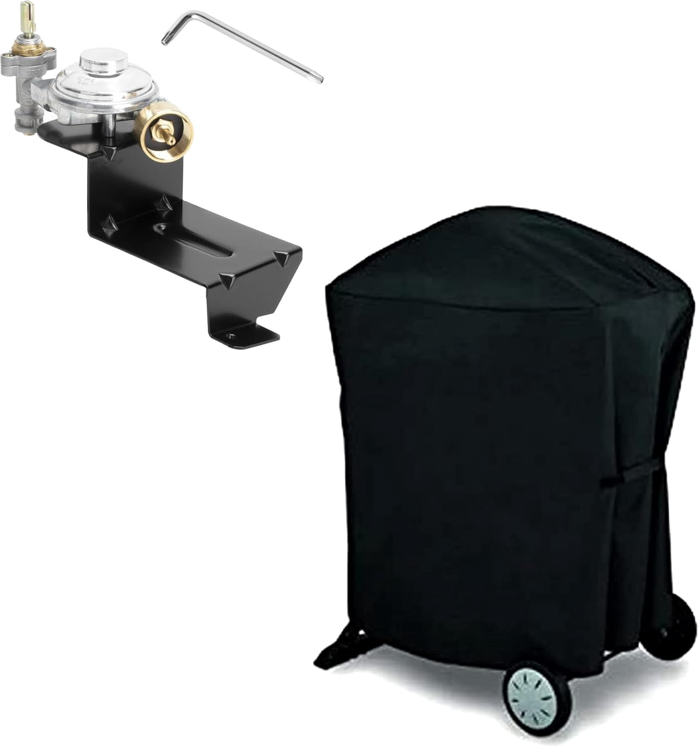 7113 Grill Cover and 64866 Gas Grill Valve Regulator for Weber Q1000 ...