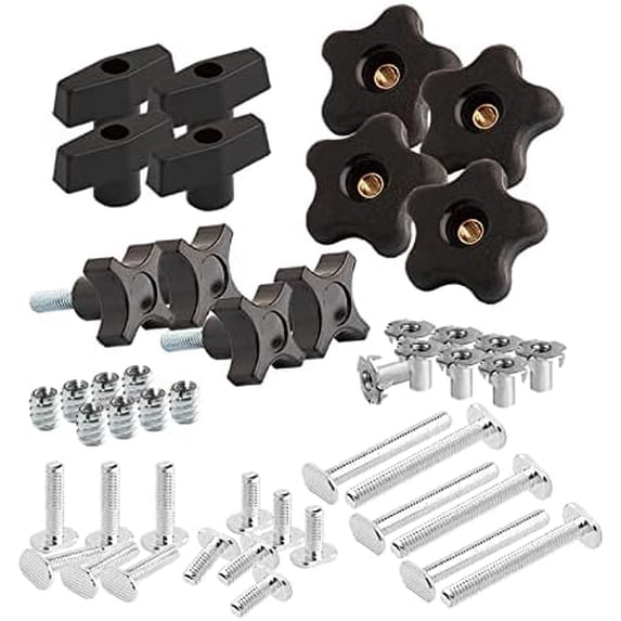 71174 T Track Knob Kit, 5/16-18 Threaded Bolts and Washers, 46 Piece ...