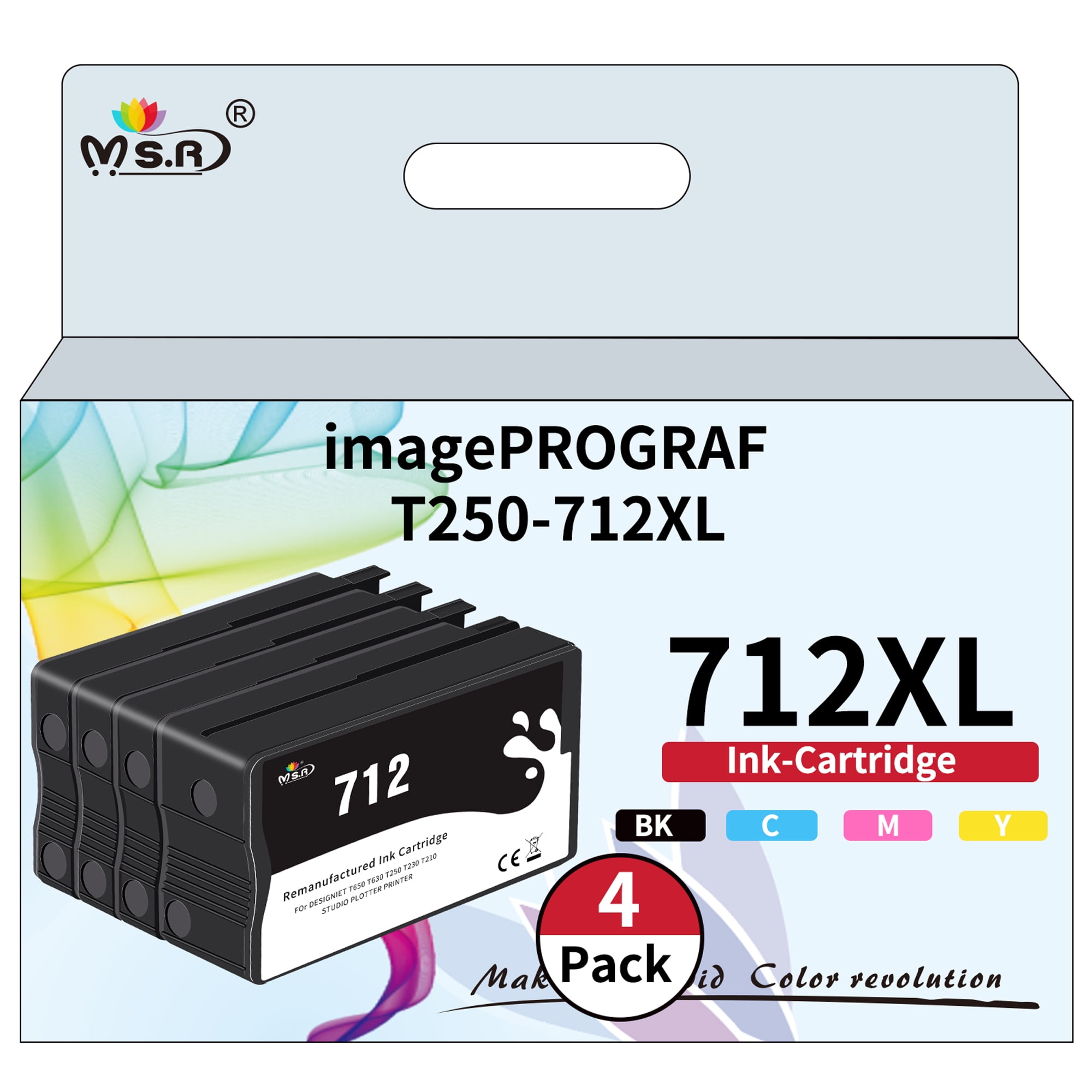 712 High Yield Ink Cartridges Compatible for HP Designjet T650 T630 ...