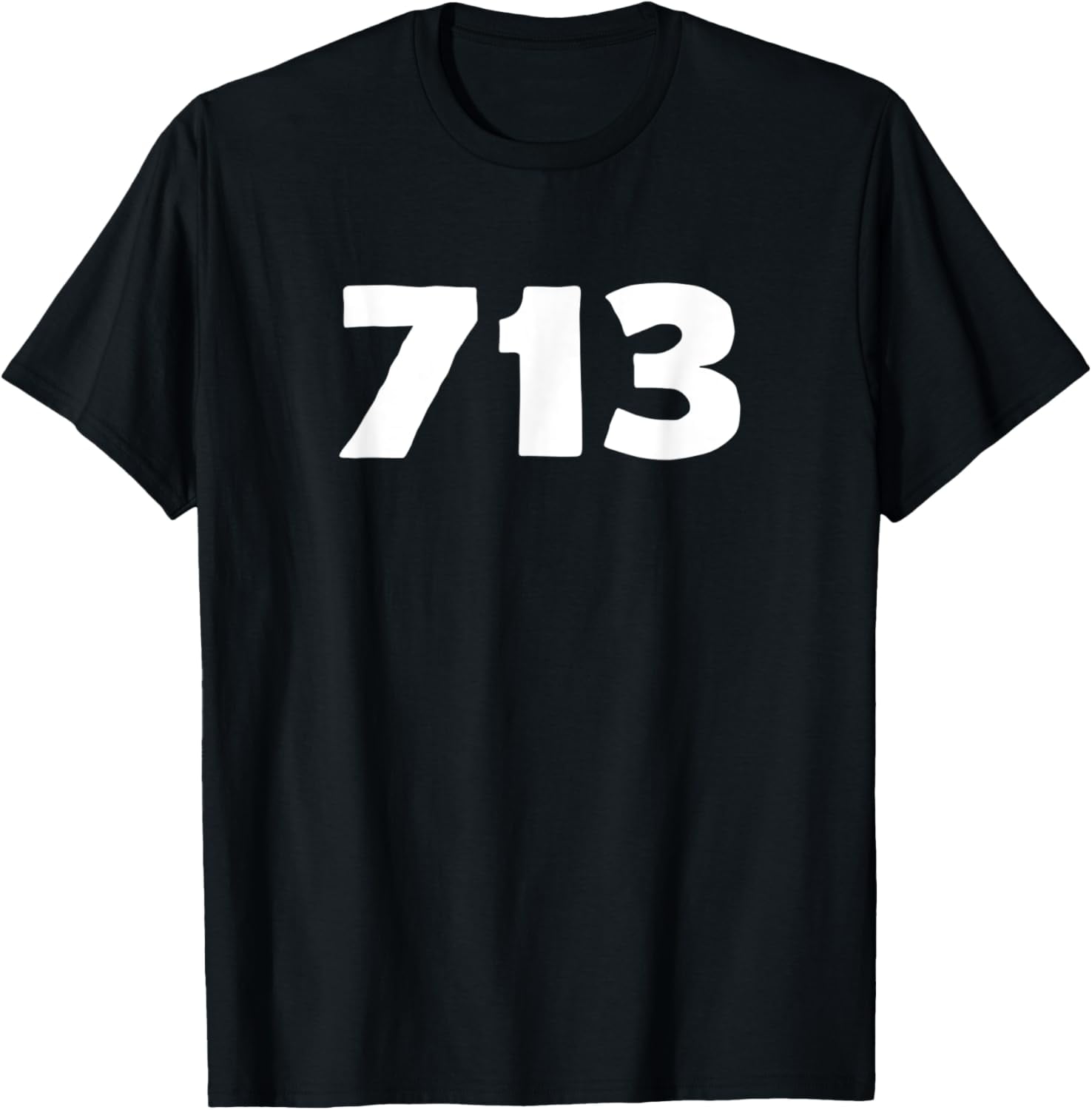 713 - Houston, Texas Area Code T-ShirtMen's and women's gift, black and ...