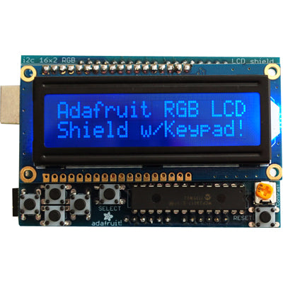714 - RGB LCD SHIELD KIT 16X2 CHARACTER NEGATIVE DISPLAY - Walmart.com