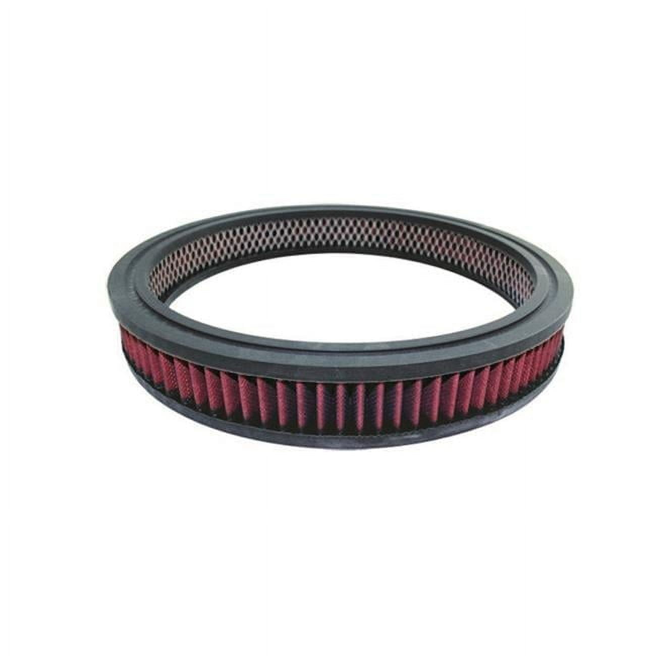 7142 14 x 2 in. Round Chrome Air Cleaner Element - Red - Walmart.com