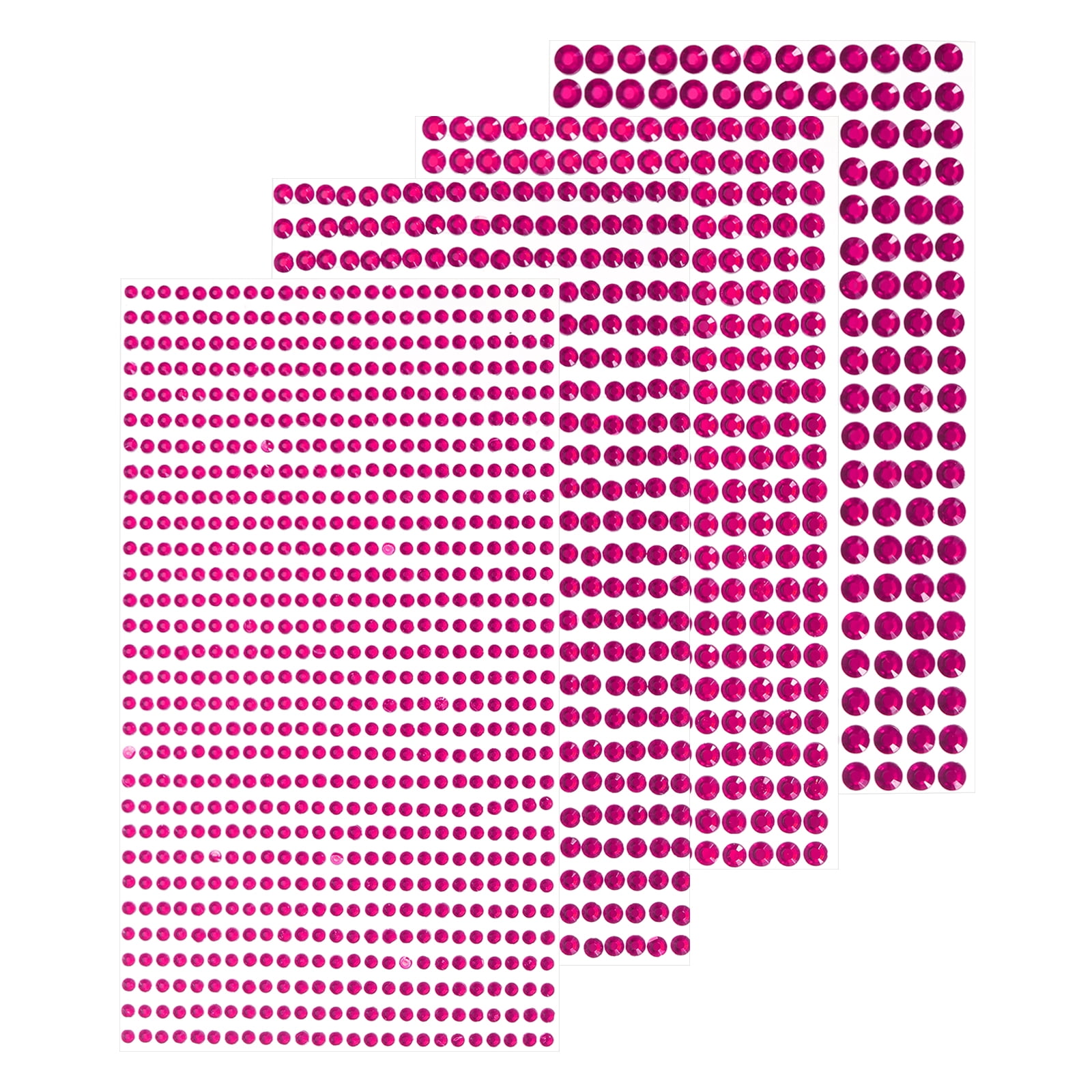 7168Pcs 16 Sheets Rhinestone Stickers 3/4/5/6 mm Self Adhesive Gems for ...